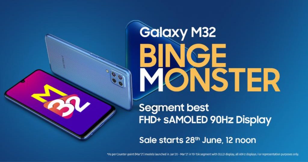 Samsung Galaxy M32 Launched in India With 90Hz AMOLED Display, MediaTek Helio G80 SoC, 6,000mAh ...