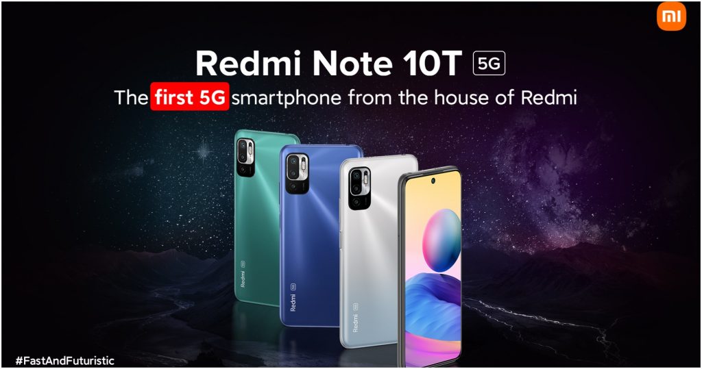 Xiaomi Launches Redmi Note 10T 5G, Its first 5G Redmi smartphone in ...